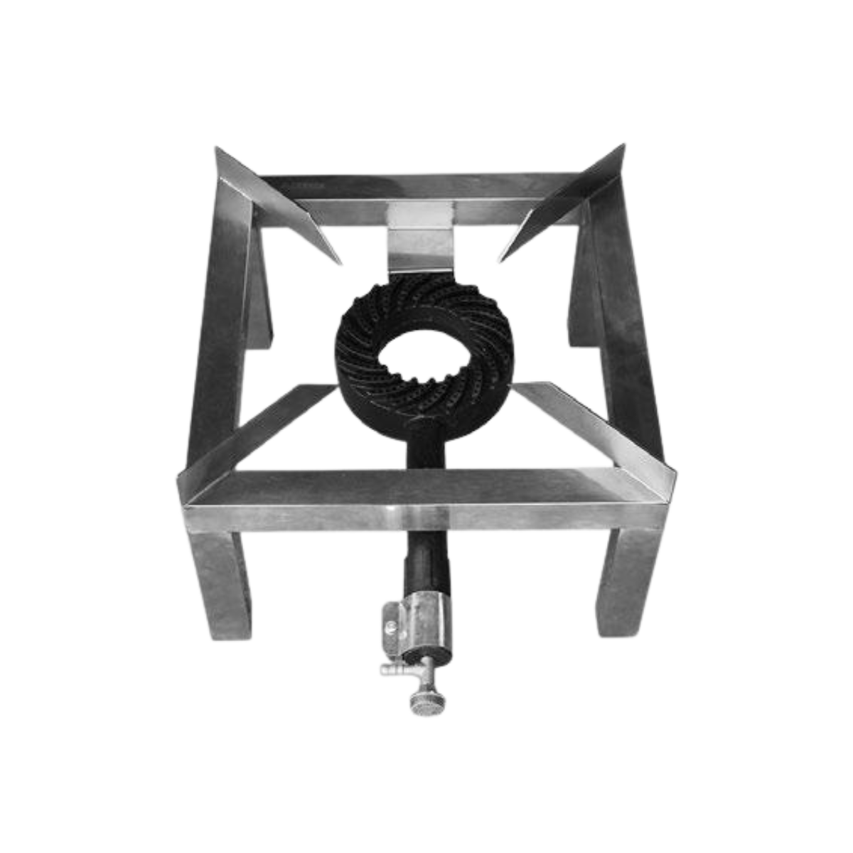 RÉCHAUD GAZ INOX 4 PIEDS · 40×40 | Ceya Inox